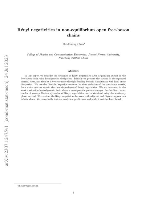 pdf r enyi negativities in non equilibrium open free boson chains