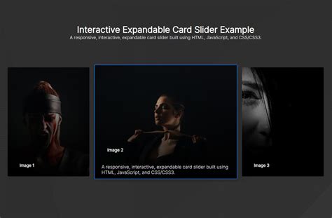 Interactive Expandable Card Slider With Javascript Css Script