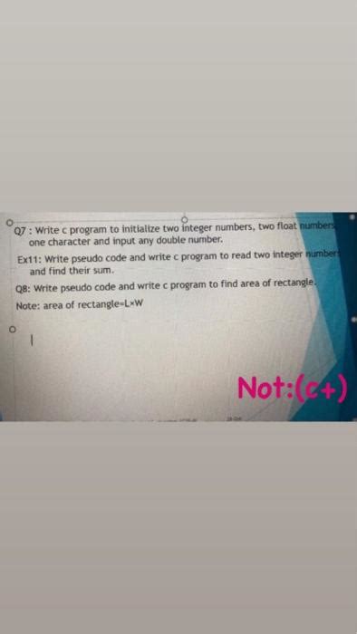 Solved Q7 Write C Program To Initialize Two Integer