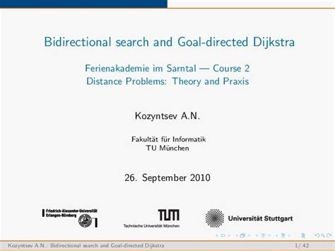 Pdf Bidirectional Search And Goal Directed Dijkstra · Bidirectional