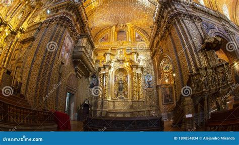 Front Wide Angle View Of The Altar Of The Church Of The Society Of