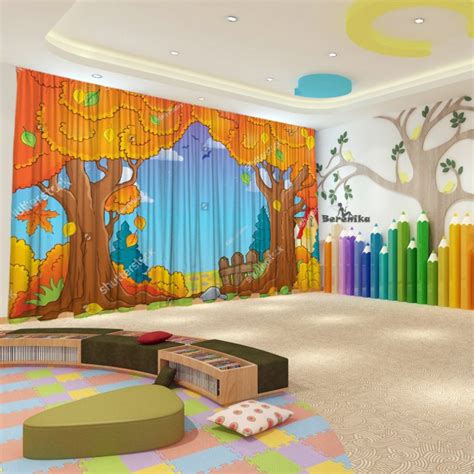 Штори для дитячого садка Осінь 23 купити по самим низьким цінам в Україні Home Decor Decals