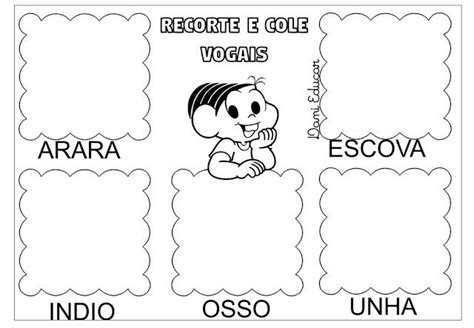 Atividades De Recorte E Cole Vogais Danieducar Colares Recortes