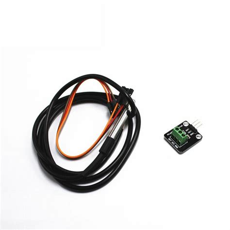 ds18b20 온도 센서 모듈 키트 방수 100cm 디지털 센서 케이블 arduino 용 스테인레스 스틸 프로브 터미널 어댑터