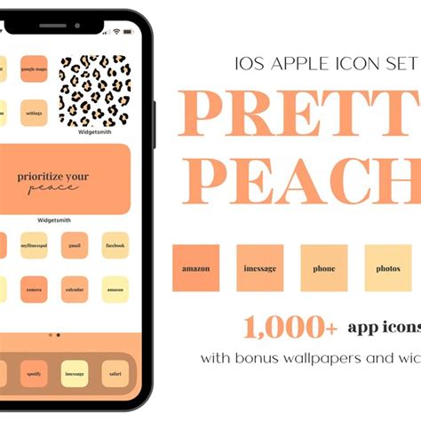 Orange App Icons Set Etsy