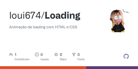 Github Loui674loading Animação De Loading Com Html E Css