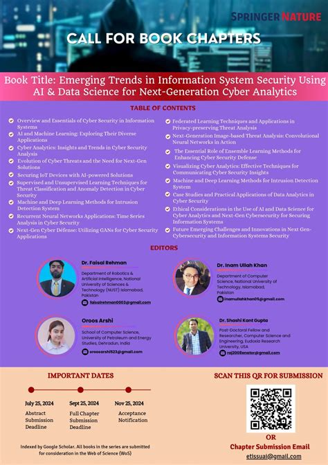 Call For Book Chapters Book Title Emerging Trends In Information Systems Security Using