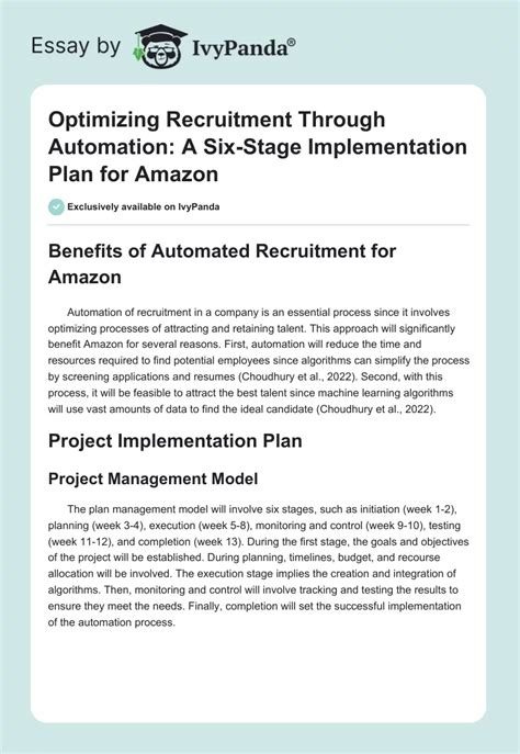 Optimizing Recruitment Through Automation A Six Stage Implementation