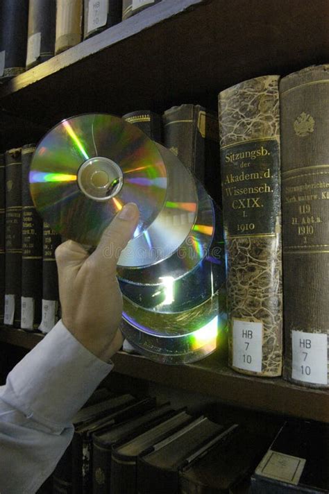 Compact Disk Or Dvd In The Library Stock Image Image Of Library