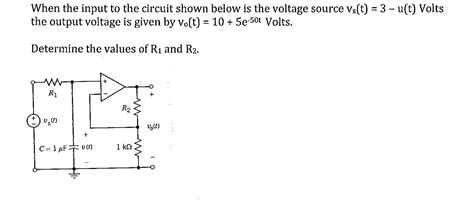 solved when the input to the circuit shown below is the