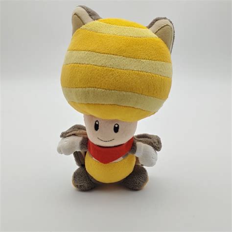 2013 Super Mario Bros Flying Squirrel Toad 9” Plush Sanei Nintendo