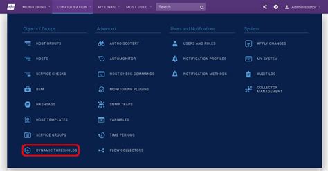 configuring dynamic thresholds