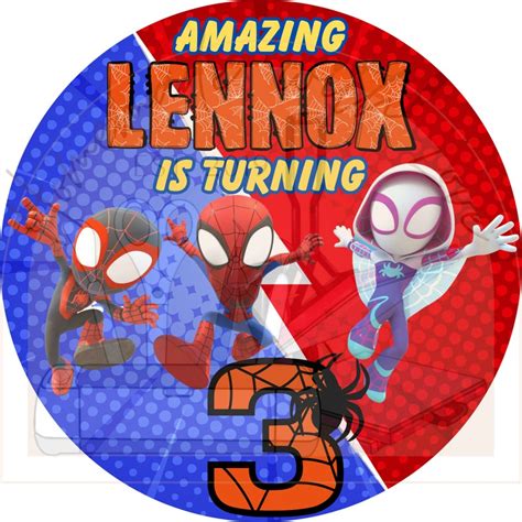 Spidey And His Amazing Friends Stickers 25 Round Labels Png Etsy