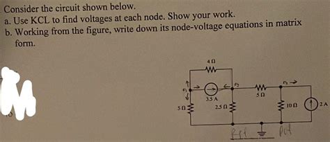 Solved Consider The Circuit Shown Below A Use KCL To Find Chegg Com