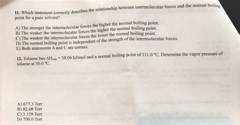 Solved Which Statement Correctly Describes The Relationship Chegg