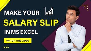 How To Prepare Salary Slip In Ms Excel Salary Slip Format Payslip Template Microsoft Office