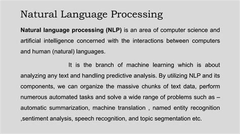 Natural Language Processing Using Python Ppt