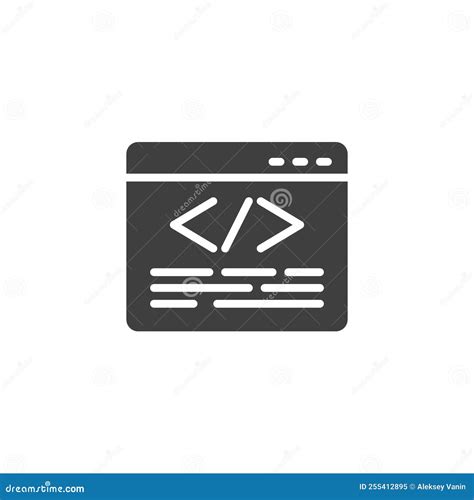 Web Page Coding Vector Icon Stock Illustration Illustration Of Page