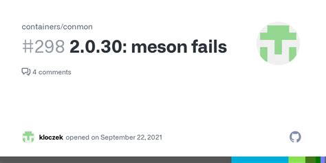2030 Meson Fails · Issue 298 · Containersconmon · Github