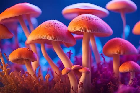 Premium Photo Orange Mushroom In The Forest