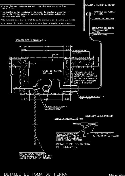 Electrical Grounding Earth Dwg Detail For Autocad • Designs Cad