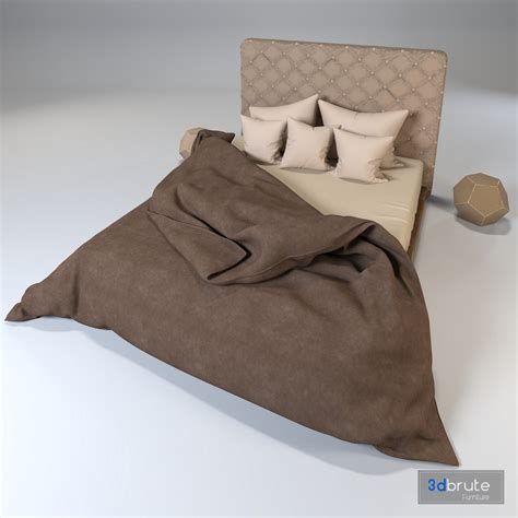 M Bed Leather 3d Model Buy Download 3dbrute