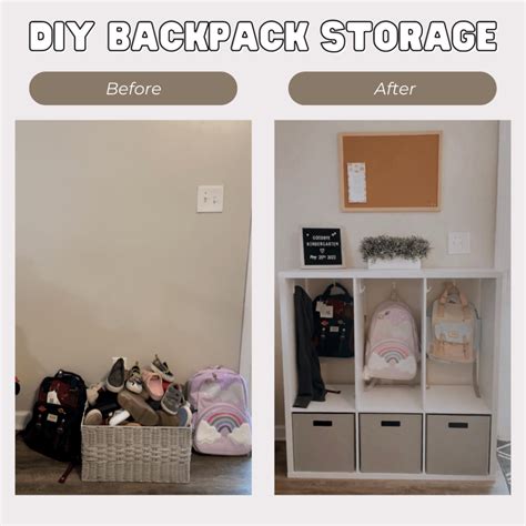 Easy Diy Backpack Storage And Organization Using A Cube Organizer
