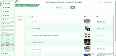 计算机毕业设计springboot和vue的安全教育科普平台设计与实现ps3ip9【附源码数据库部署lw】 Csdn博客
