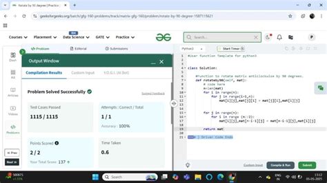 Geeksforgeeks Gfg160 Python Data Structures Matrix