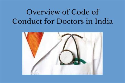 Overview Of Code Of Conduct For Doctors In India