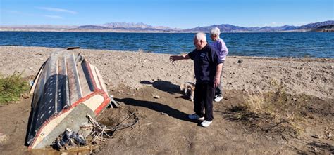 Sunken Lake Mead History Exposed After 46 Years By Owner Visiting His Crashed Speedboat