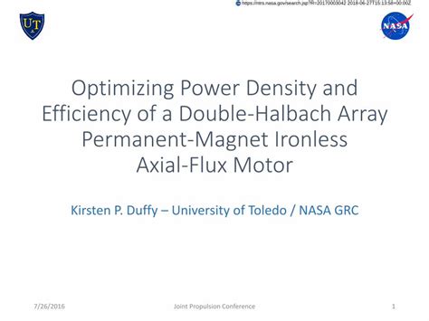 pdf optimizing power density and efficiency of a double halbach array · optimizing power