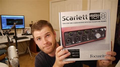 Focusrite Scarlett 18i8 Unboxing First Impressions And Mic Testing Youtube