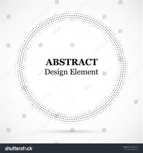 Halftone Dotted Background Circularly Distributed Halftone Stock Vector Royalty Free 790944673