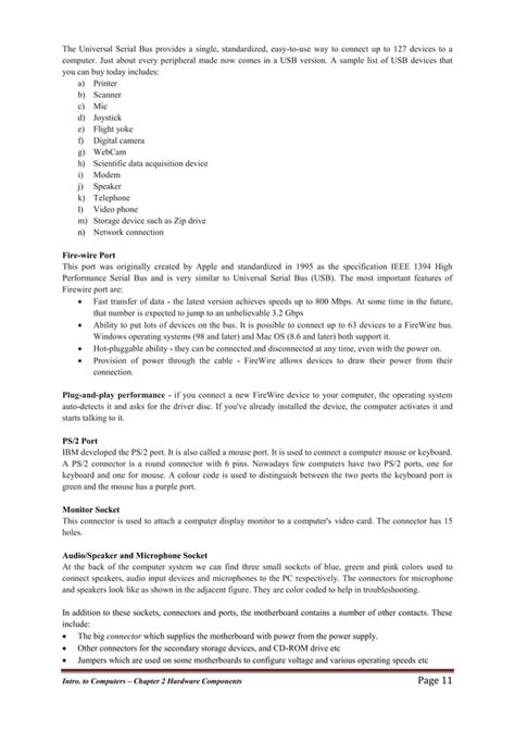 Chapter 2 Basic Hardware Component Of A Computer1pdf