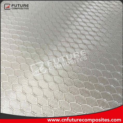 Silver Electroplated Hex Football Pattern Fiberglass Fabric China Chinese Professional Custom