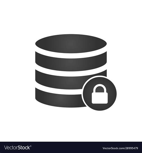 Database Server Isolated Flat Web Mobile Icon Vector Image