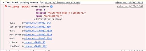 Videojs Text Track Parsing Errors Caption Icon Not Appearing Issue Mitodl Ocw Hugo