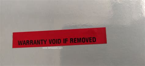 Tamper Proof Void Seal Delta Seals