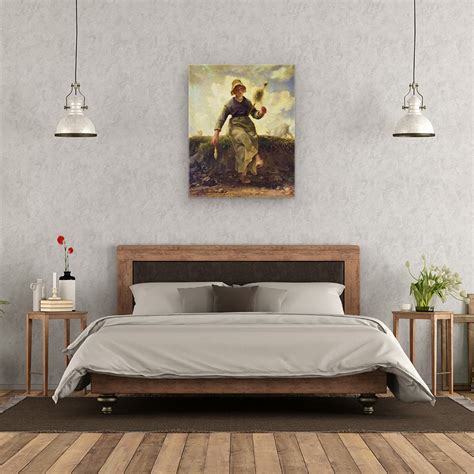 Картина на платно Жан Франсоа Миле Предачка Козар от Оверн 80 X 100 см Emag Bg