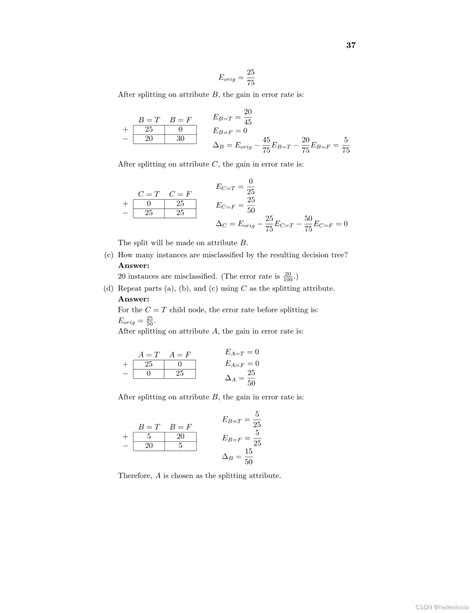 【数据挖掘导论课后习题答案】第4章 Classification Basic Concepts Decision Trees And Model Evaluation（含英文原版）数据