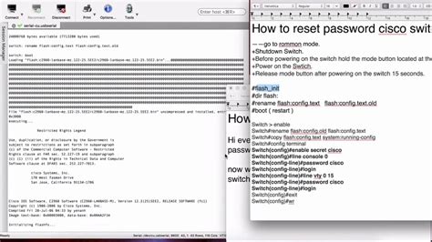 How To Reset Password Cisco Switch Youtube
