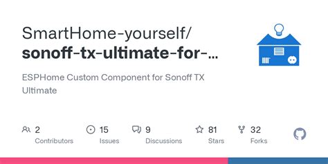 Issues · Smarthome Yourselfsonoff Tx Ultimate For Esphome · Github