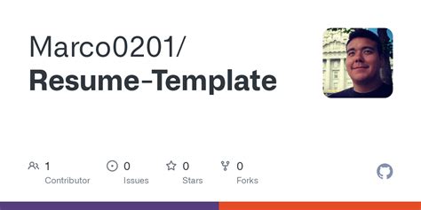 Github Marco Resume Template