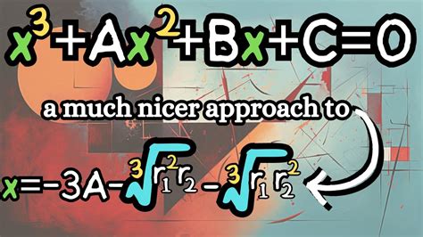 A Much More Friendly Approach To The Cubic Formula Youtube