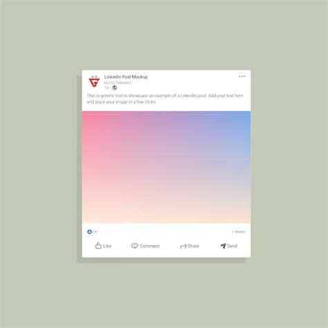 linkedin post mockup css author