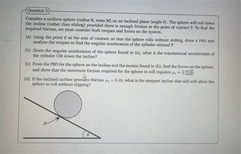 Solved Consider A Uniform Sphere Radius R Mass M An An