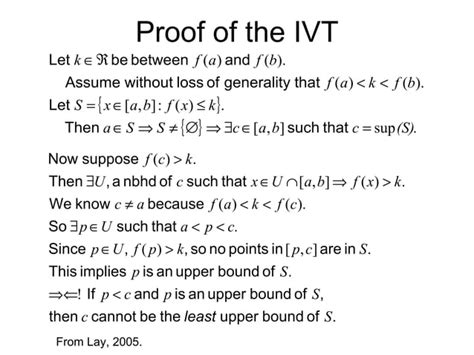 Intermediate Value Theorem Ppt Chemistry Science