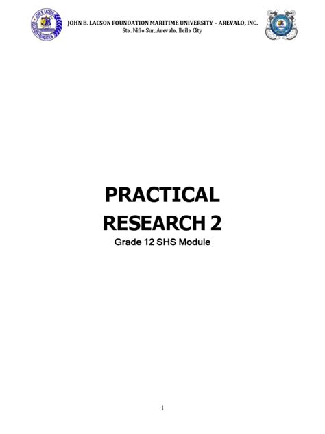 Practical Research Ii Lessons Pdf
