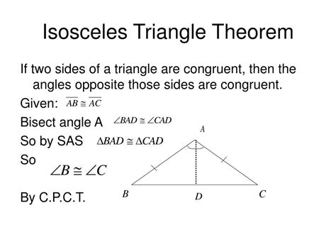 Ppt 4 6 The Isosceles Triangle Theorems Powerpoint Presentation Free